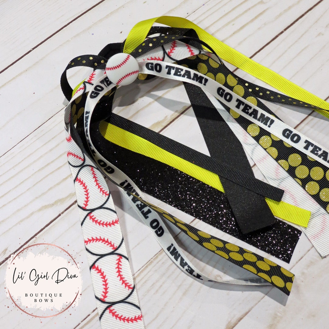 Baseball Pony Streamer, School Spirit Streamer, School Uniform Bows ...