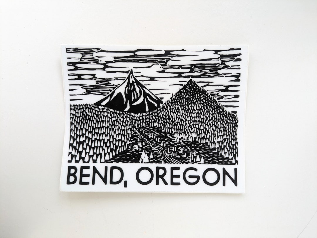 Cascade Mountains - Bend, Oregon - Sticker - Etsy