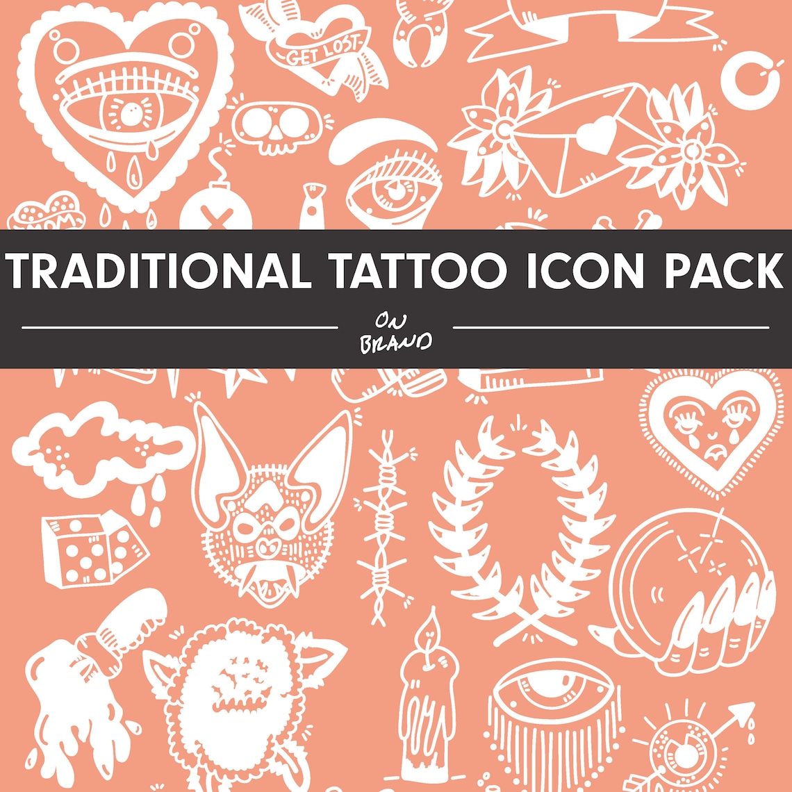Traditional Tattoo SVG Icon Bundle Digital Download - Etsy