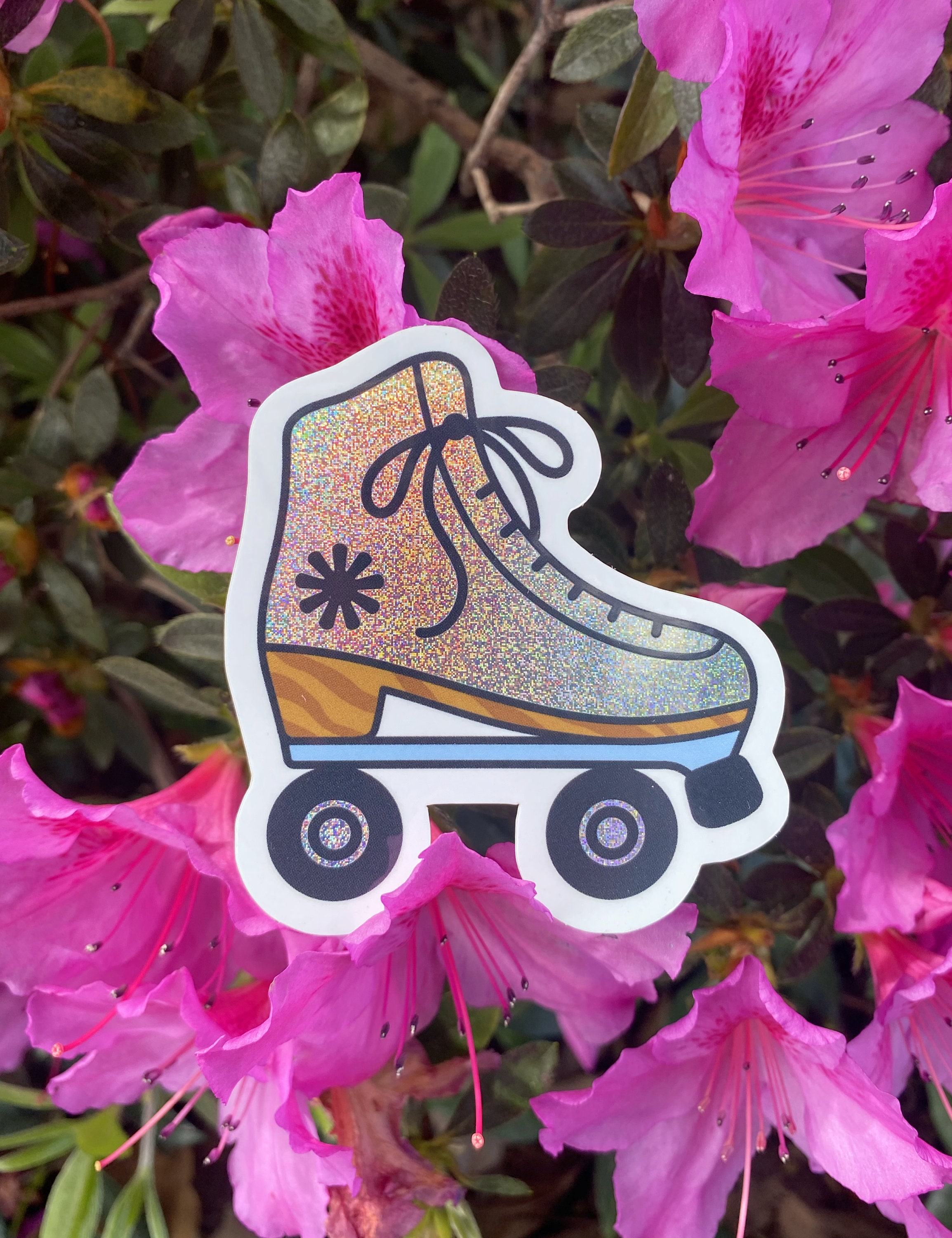 Roller Skate Rainbow Pixie Dust Glitter Sticker - Etsy