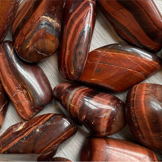 Dragon's Eye red Tiger Eye Crystals Tumbled Large | Etsy