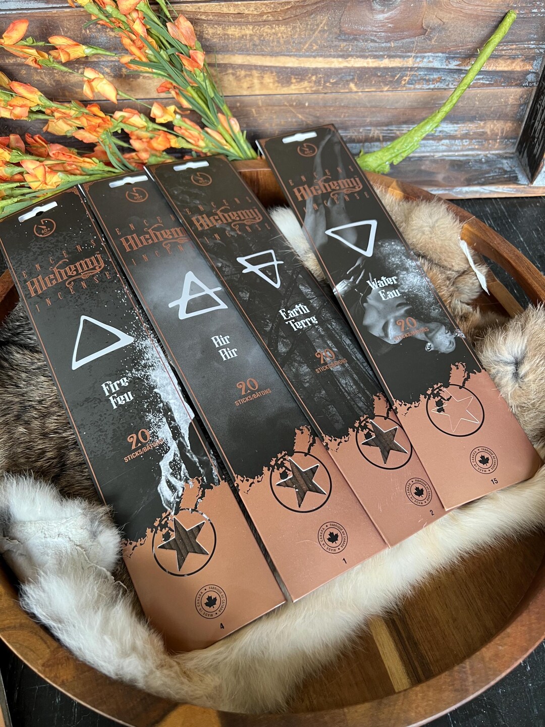 Elemental Incense Sticks Earth, Air, Fire, Water, Pagan, Witch, Wicca ...