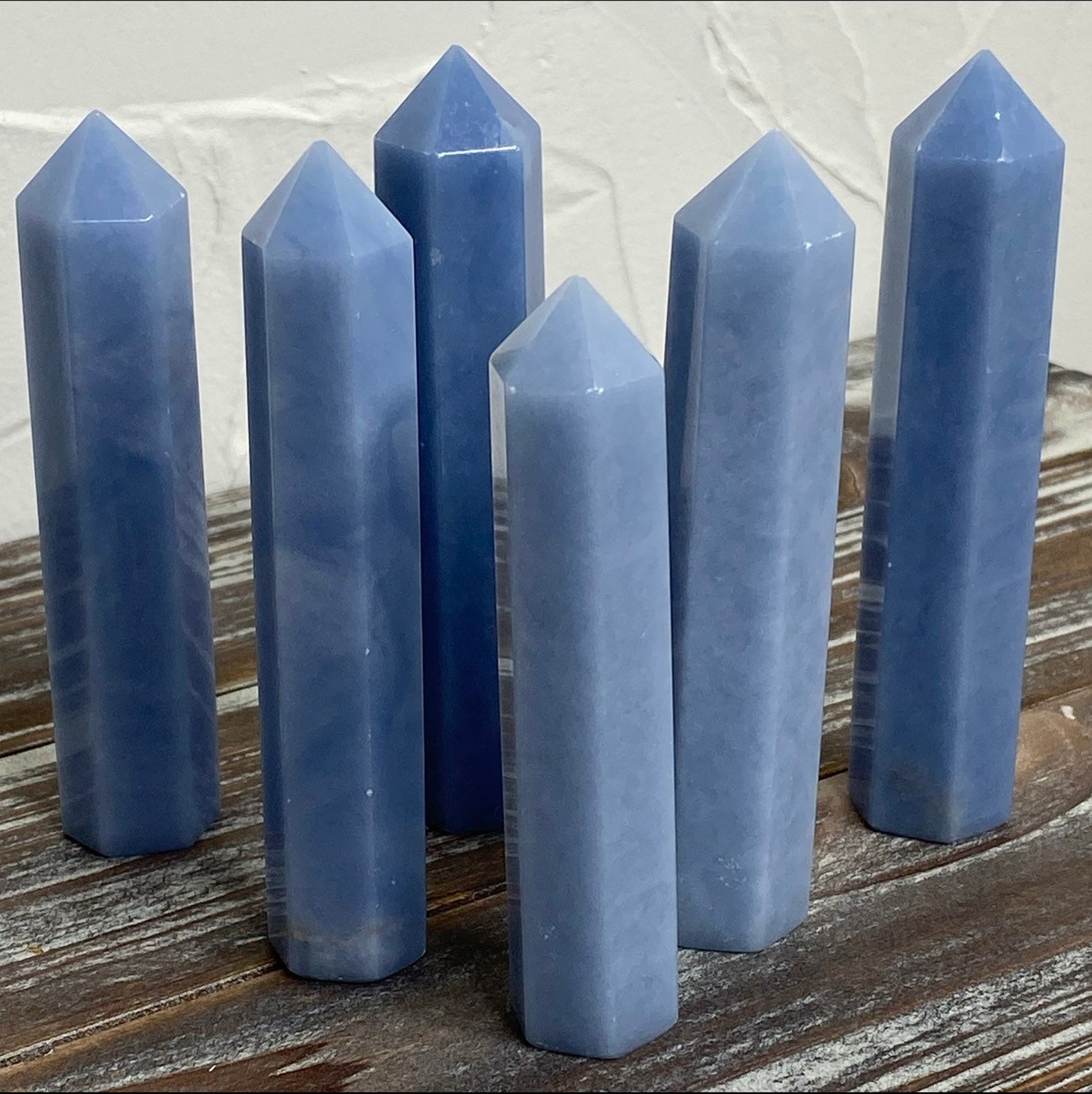 Angelite Anhydrite Crystal Towers | Etsy