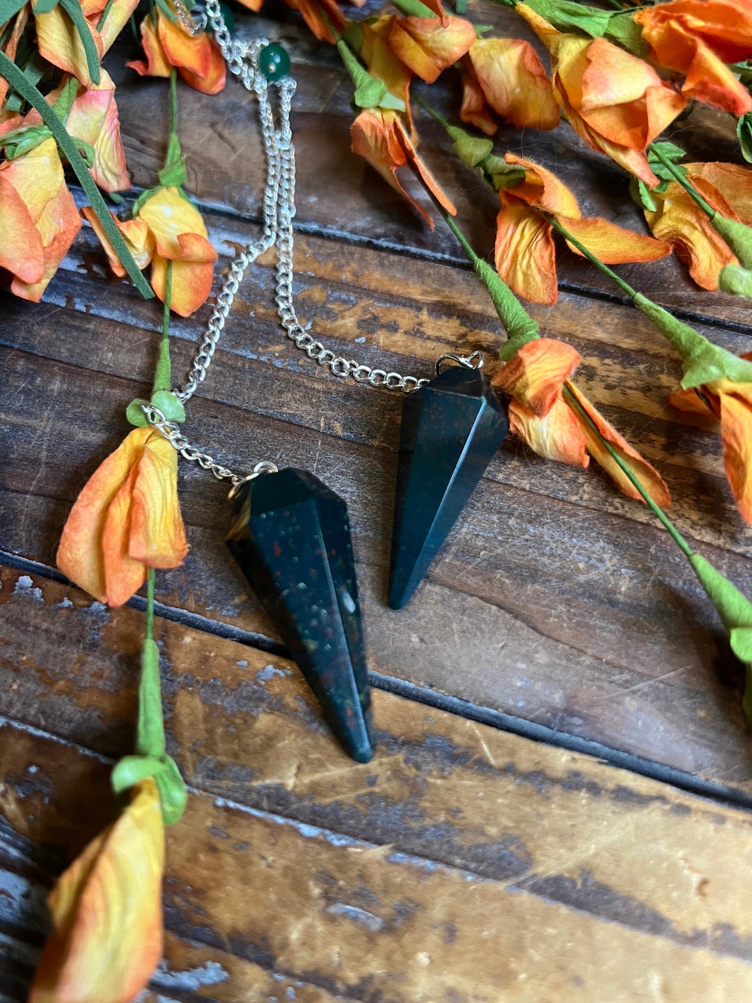 Indian Bloodstone Pendulum Crystals - Etsy