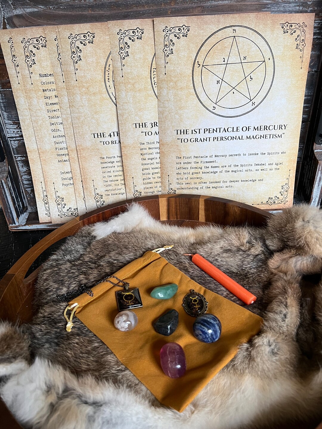 Mercury Planetary Magick Talisman and Crystal Kit - Etsy