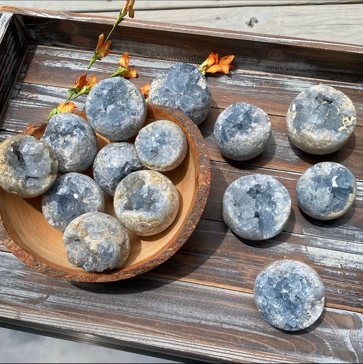 Celestite Crystal Spheres | Etsy