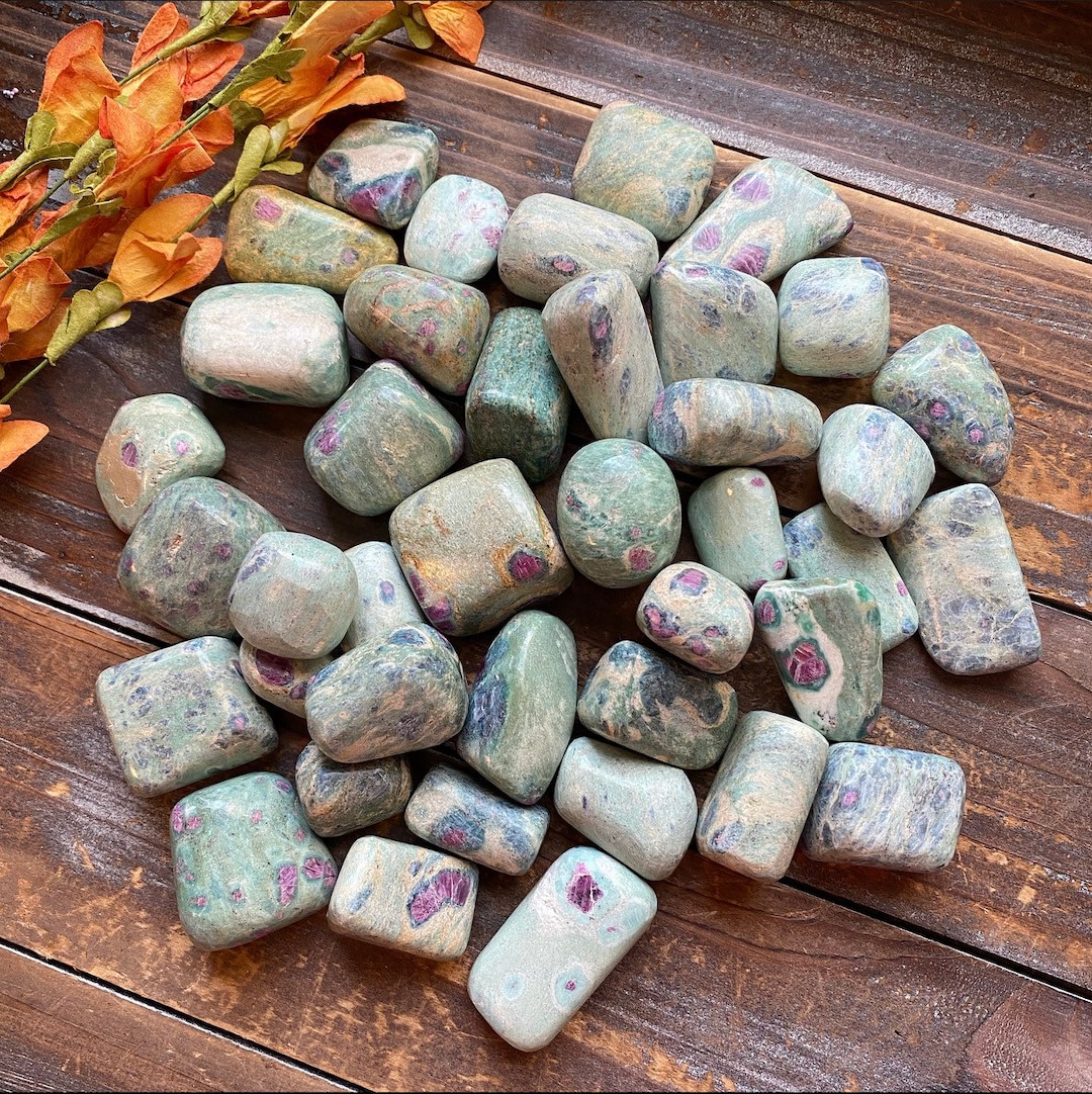 Ruby in Fuchsite Tumbled Crystals - Etsy