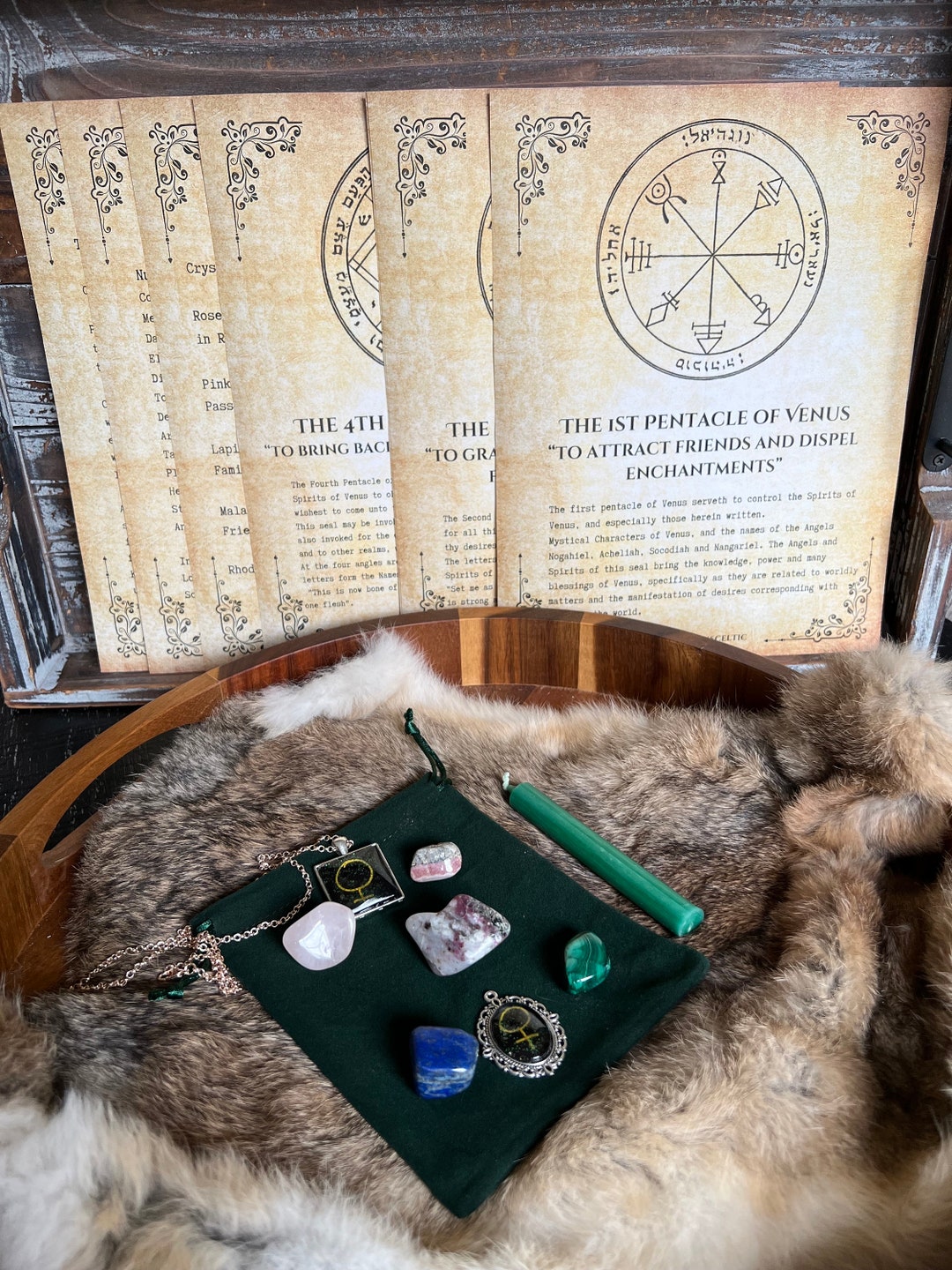 Venus Planetary Magick Talisman and Crystal Kit - Etsy