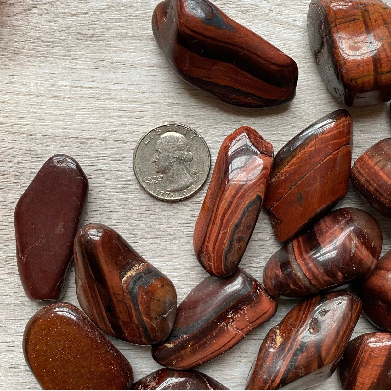 Dragon's Eye red Tiger Eye Crystals Tumbled Large | Etsy