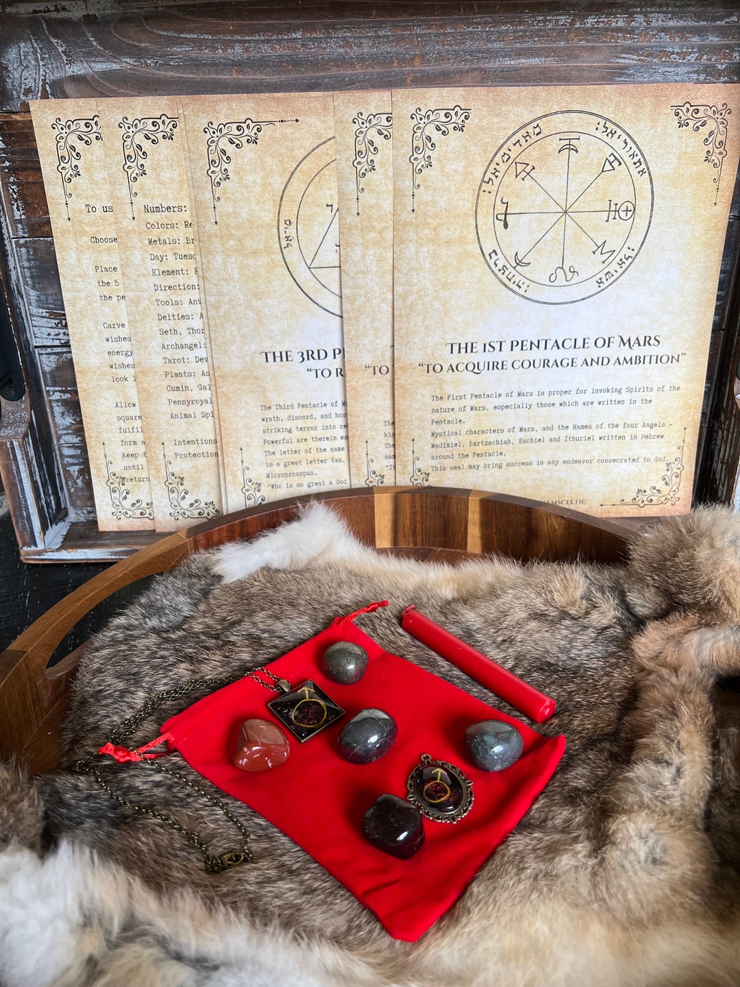 Mars Planetary Magick Talisman and Crystal Kit - Etsy