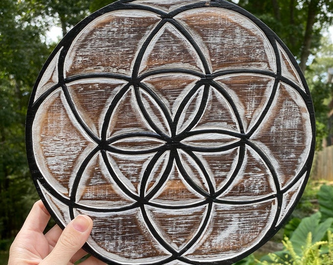 Wooden Seed of Life Crystal Grid - Etsy