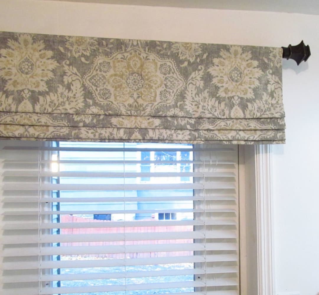 Lined Faux Roman Shade: Modern Farmhouse Window Valance Custom Sizing ...