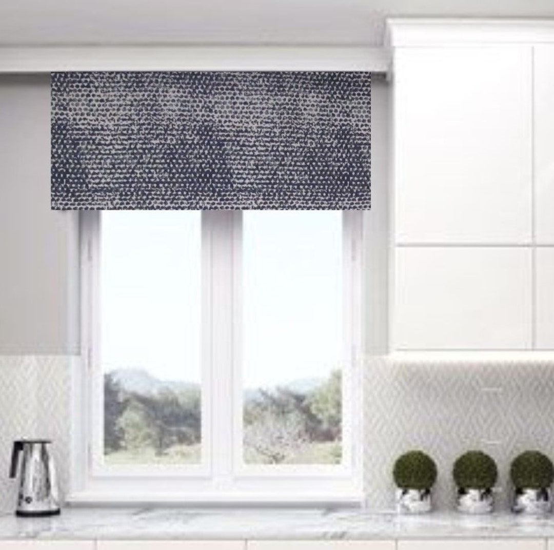 Tailored Straight Window Valance/ Geometric Modern/ Bathroom, Kitchen ...