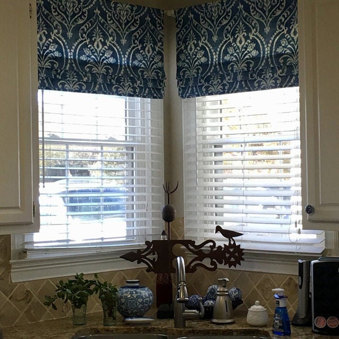 Faux-fake Roman Shade/ Lined Mock Roman Valance/ 4 Color - Etsy