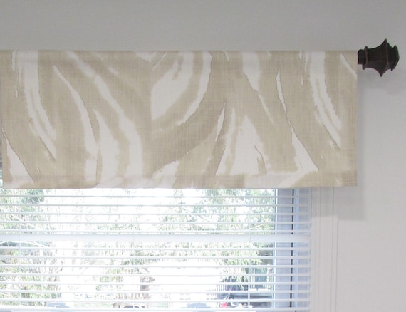 Straight Window Valance/ Watercolor Beige-white/ Flat Curtain | Etsy
