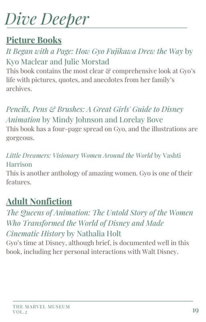 Gyo Fujikawa Learning Guide (from the Marvel Museum: History Like You ...