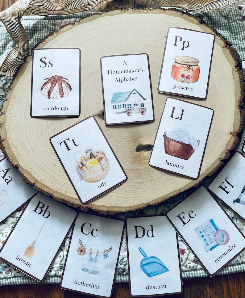 A Homemaker's Alphabet Cards - Etsy