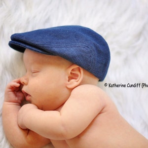 Denim Flat Cap, Toddler Newsboy Hat, Adjustable Baby Cap (made to Order ...