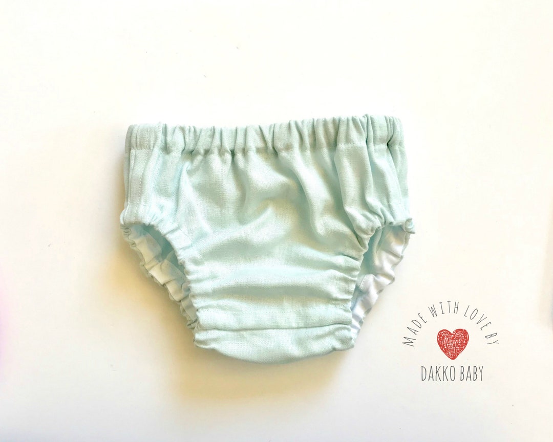 Light Blue Linen Newborn Diaper Cover, Baby Bloomers - Etsy