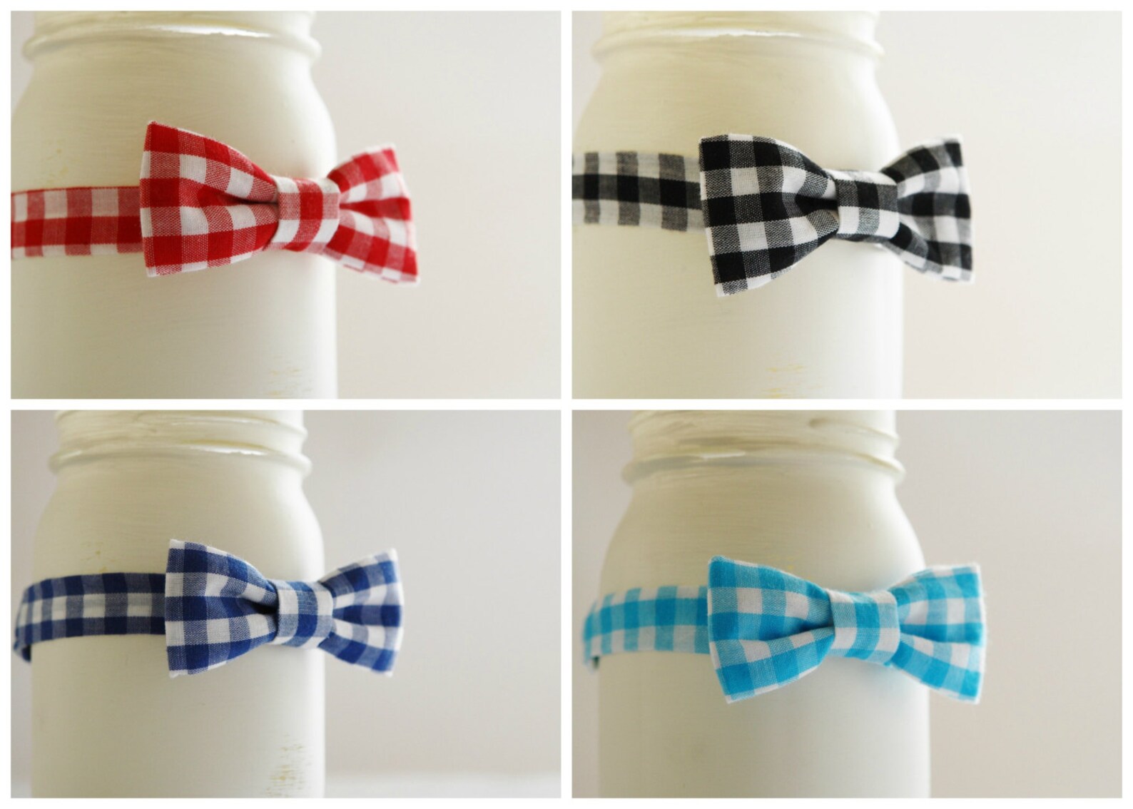 Newborn Bow Tie, Red Gingham Baby Bowtie, Red Infant Bow Tie, Baby Boy ...