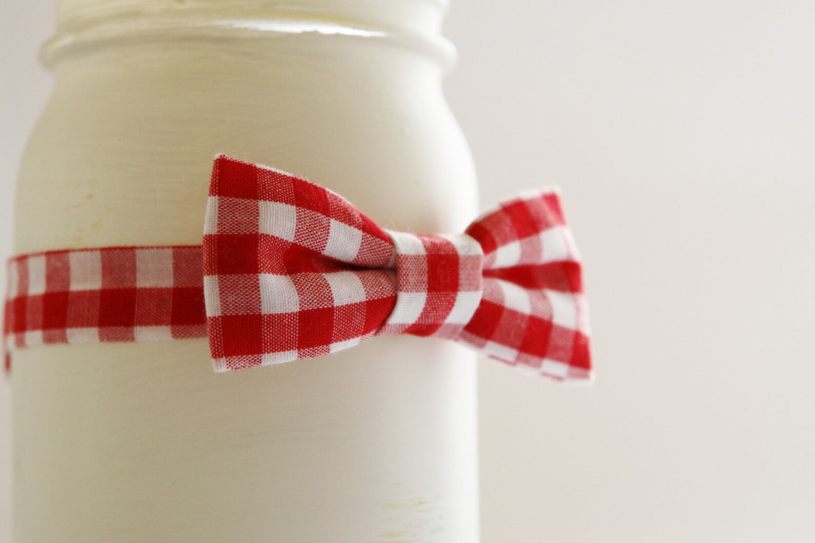 Newborn Bow Tie, Red Gingham Baby Bowtie, Red Infant Bow Tie, Baby Boy ...