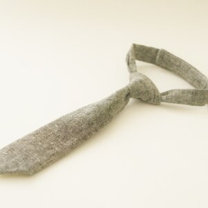 Baby Boy Photo Prop Necktie, Newborn Baby Necktie, Black Linen Baby ...