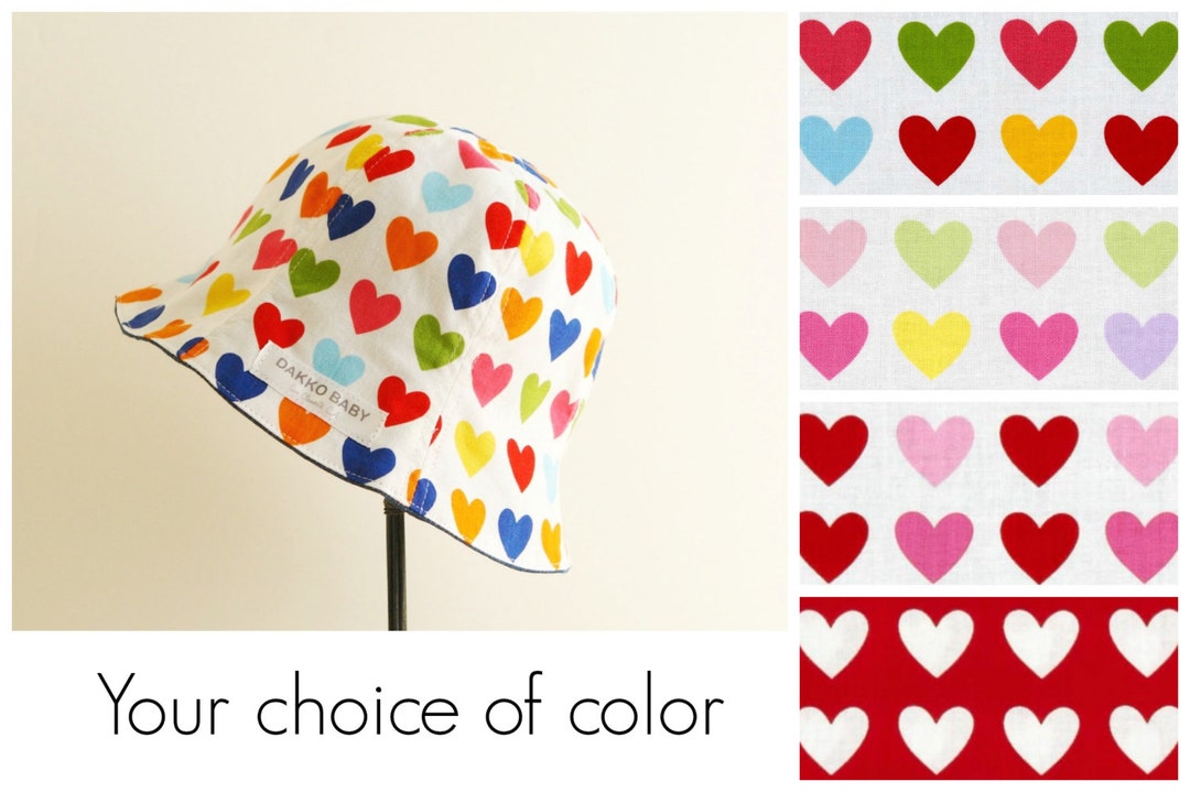 Girls Heart Hat, Toddler Girls Valentine's Gift Sun Hat, Baby Girls ...