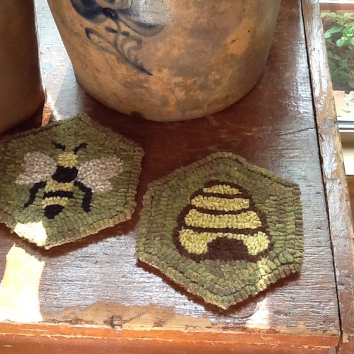 Honey Bee Coasters - Etsy
