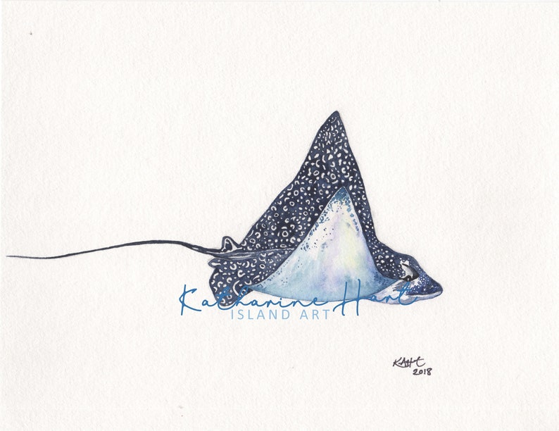 Spotted Eagle Ray Watercolour DIGITAL/DOWNLOADABLE/PRINTABLE - Etsy New ...