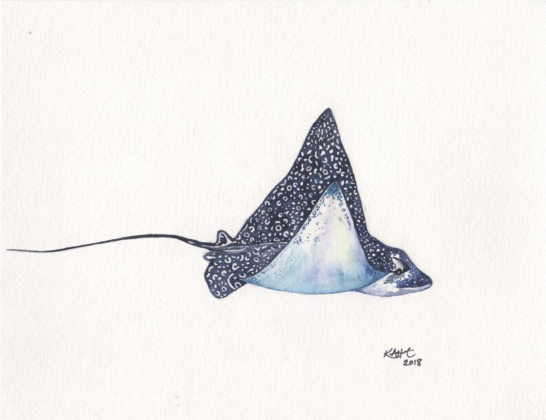 Spotted Eagle Ray Watercolour DIGITAL/DOWNLOADABLE/PRINTABLE | Etsy