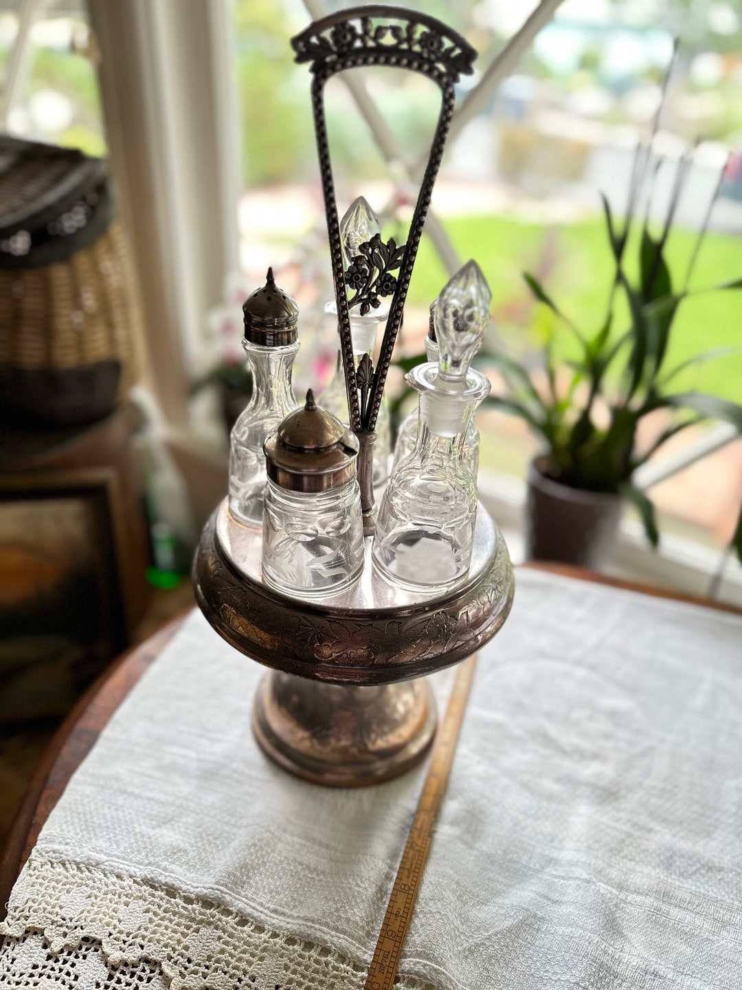 Antique Condiment Castor Victorian Salads Oil and Vinegar - Etsy