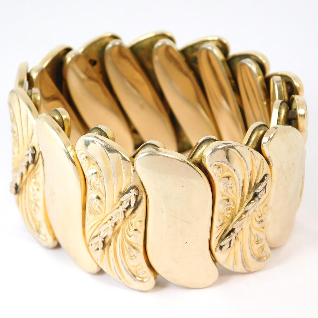 Elegant Gold-filled Vintage Expansion Bracelet - Etsy
