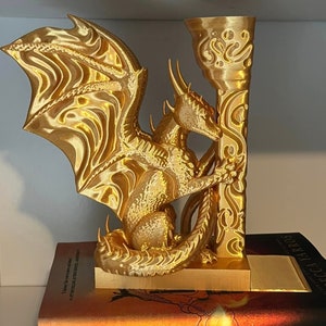 3D Printed Dragon Bookends - Etsy