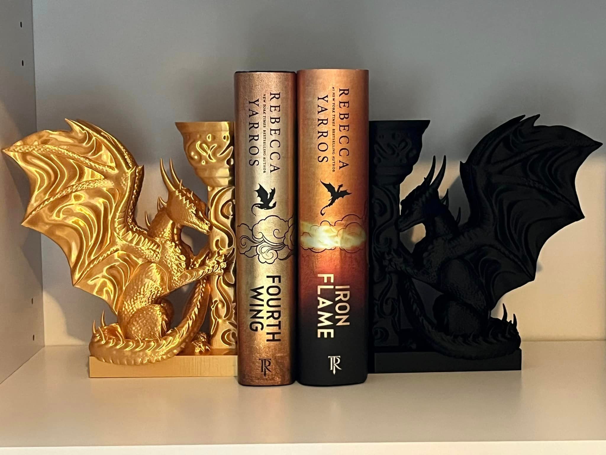 3D Printed Dragon Bookends - Etsy