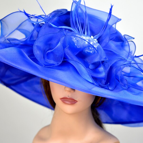 Blue Derby Hat - Etsy
