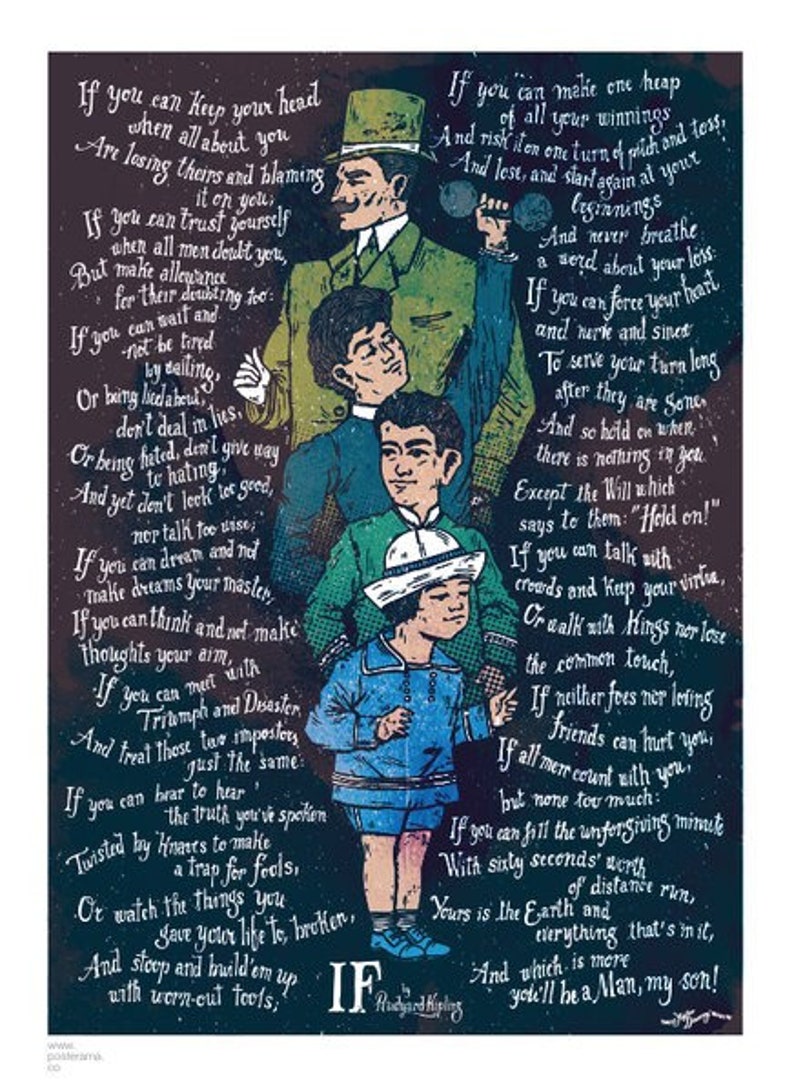 IF, by Rudyard Kipling Poster 'growth' - Etsy