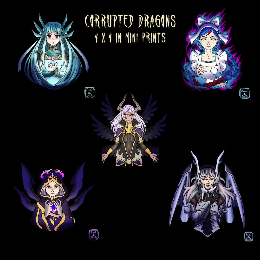 Fire Emblem Mini Prints: Fallen Manaketes / Corrupted Dragons (FEH) - Etsy
