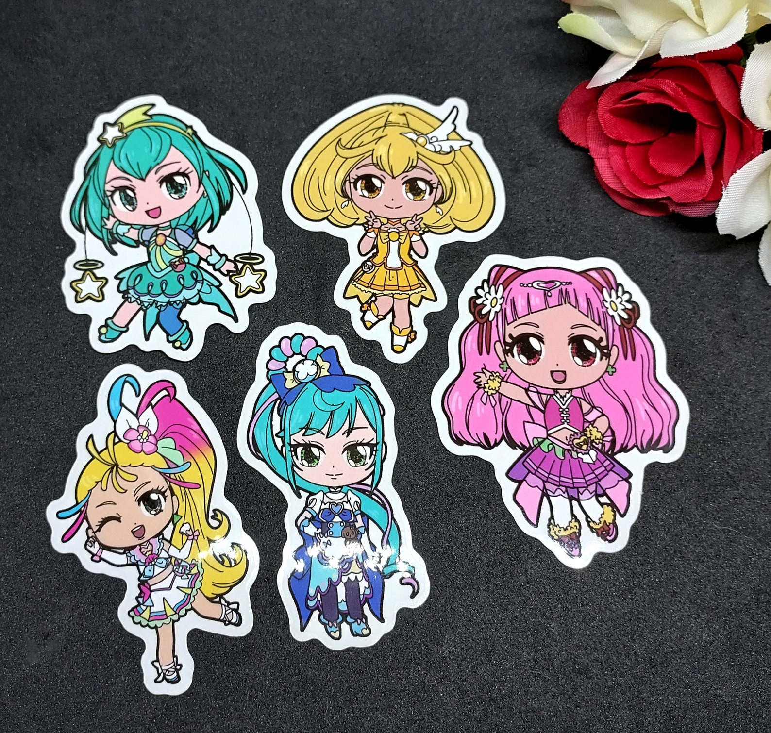 Pretty Cure/ Glitter Force Stickers: Transparent Magical Girl Stickers ...