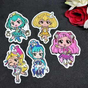 Pretty Cure/ Glitter Force Stickers: Transparent Magical Girl Stickers ...