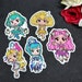 Pretty Cure/ Glitter Force Stickers: Transparent Magical Girl Stickers ...