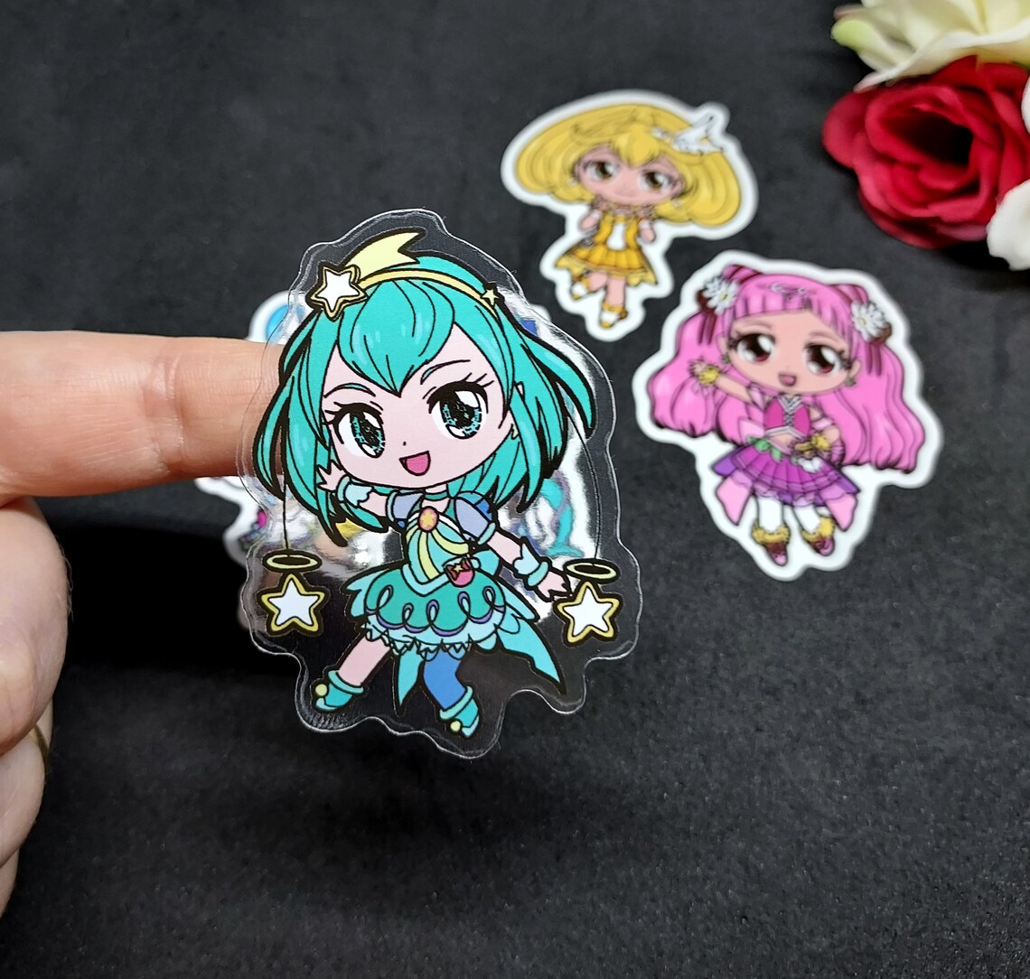 Pretty Cure/ Glitter Force Stickers: Transparent Magical Girl Stickers ...