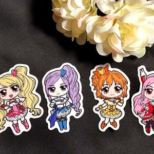 Pretty Cure/ Glitter Force Stickers: Transparent Magical Girl Stickers ...
