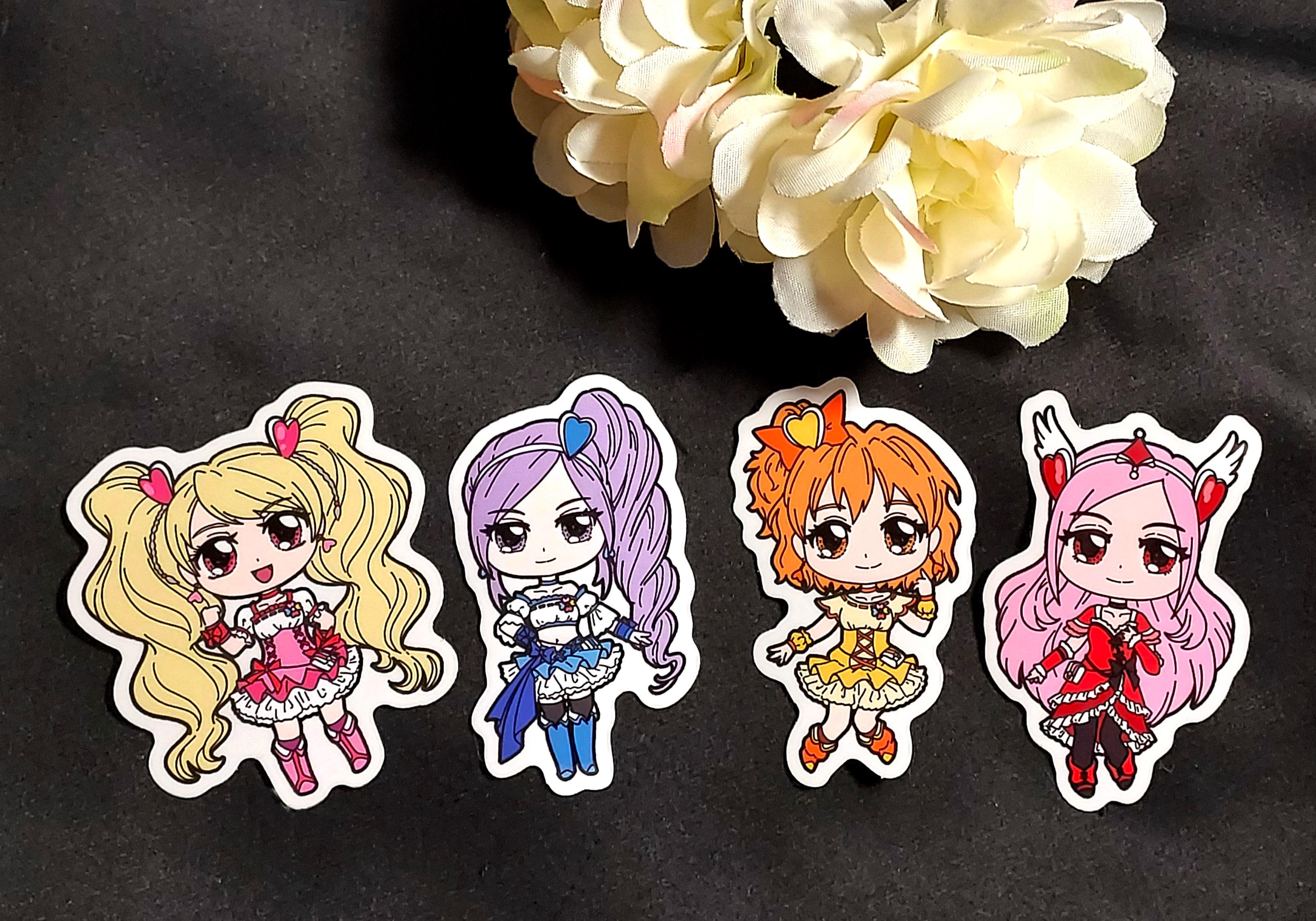 Pretty Cure/ Glitter Force Stickers: Transparent Magical Girl Stickers ...