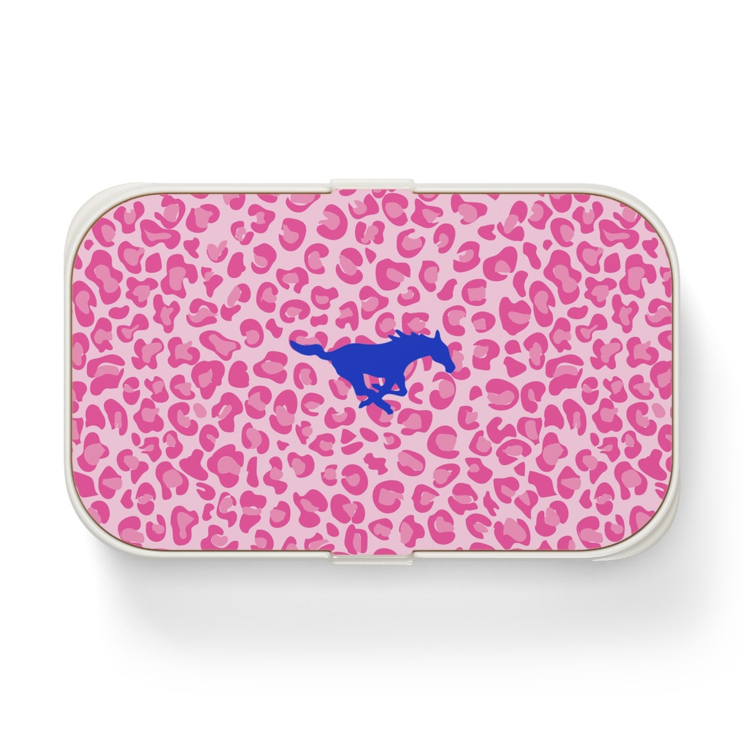 MUSTANGS- Pink Leopard Bento Lunch Box - Etsy