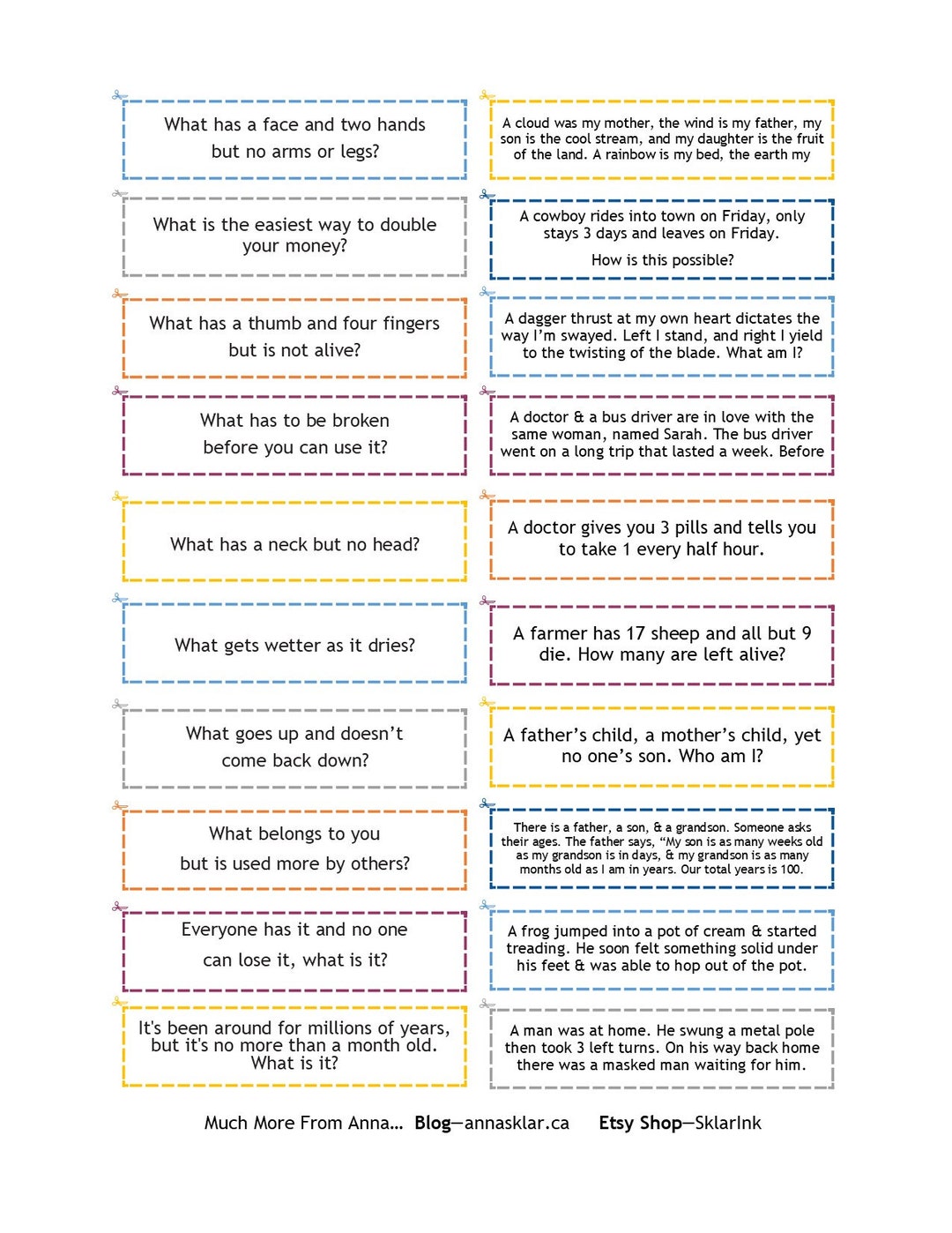 200 Printable Riddles Lunchbox Notes - Etsy Canada