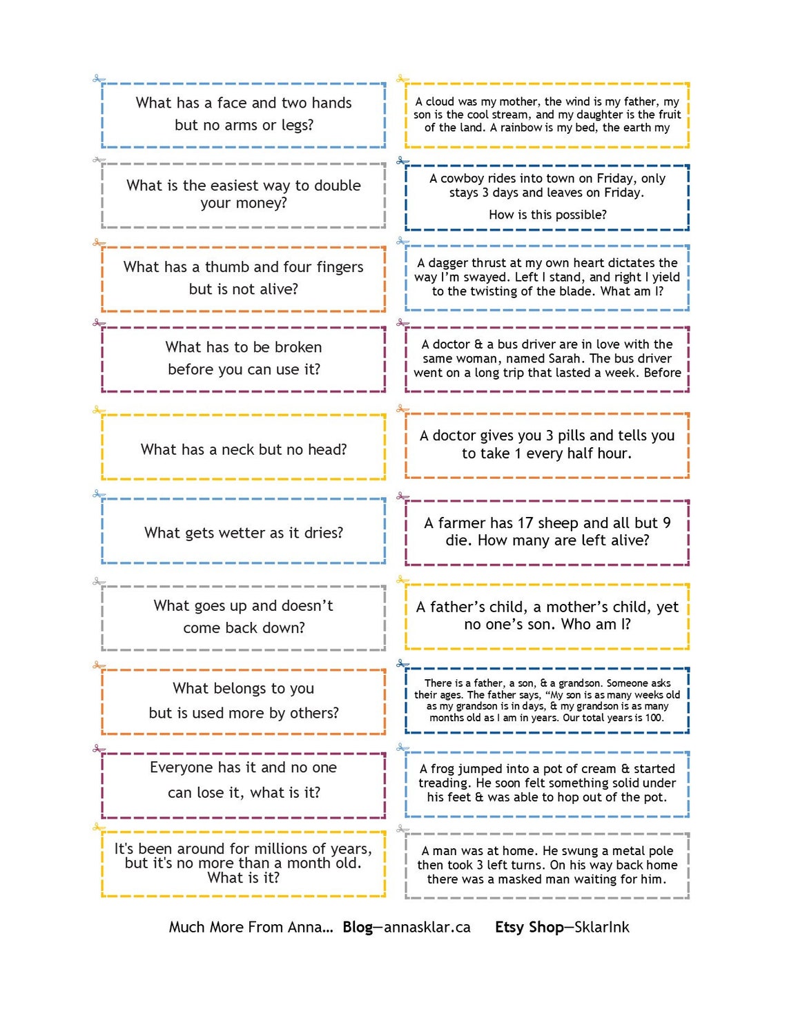 200 Printable Riddles Lunchbox Notes - Etsy Canada