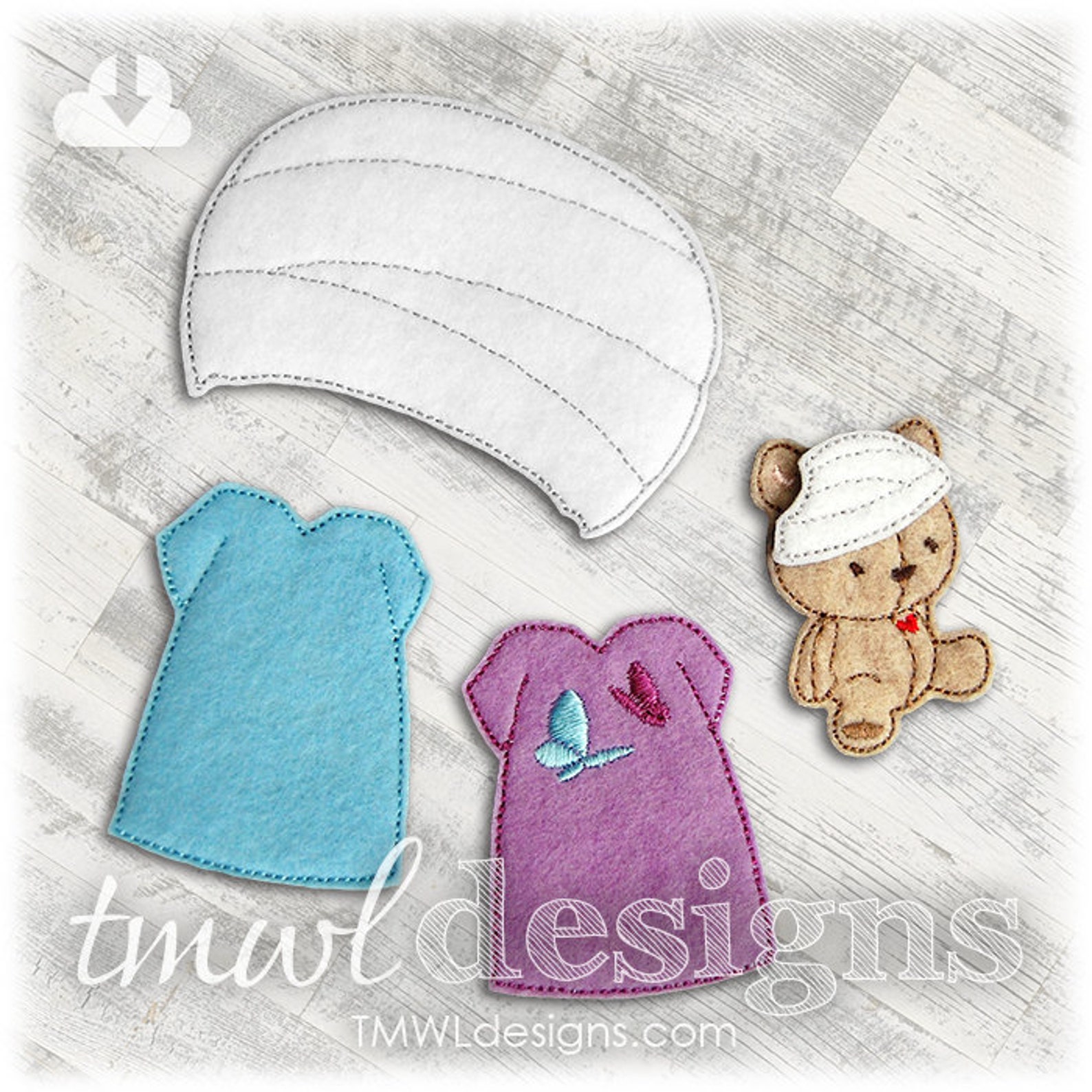 Hospital Gown Felt Paper Doll Toy Outfits 5x7 Fundraiser - Etsy