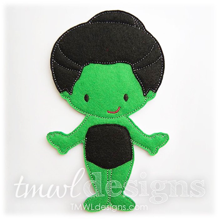 Wicked Witch of the West Felt Paper Doll Toy Digital Design | Etsy