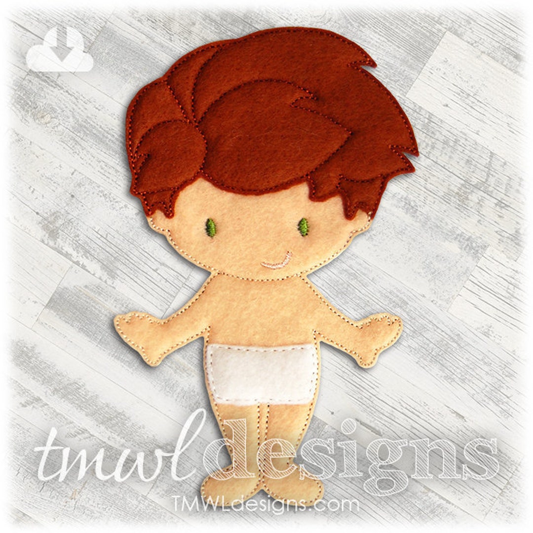 Ayden Felt Paper Doll Toy Digital Design File - 5x7 - Etsy