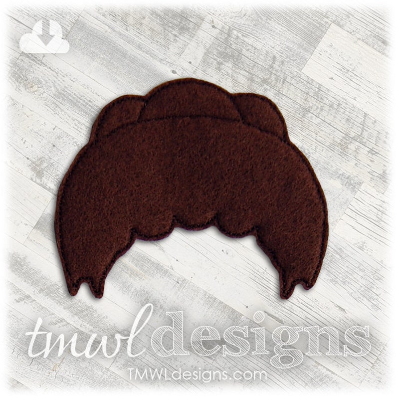 Ebony Wig Felt Paper Doll Toy Accessory Digital Design File - Etsy
